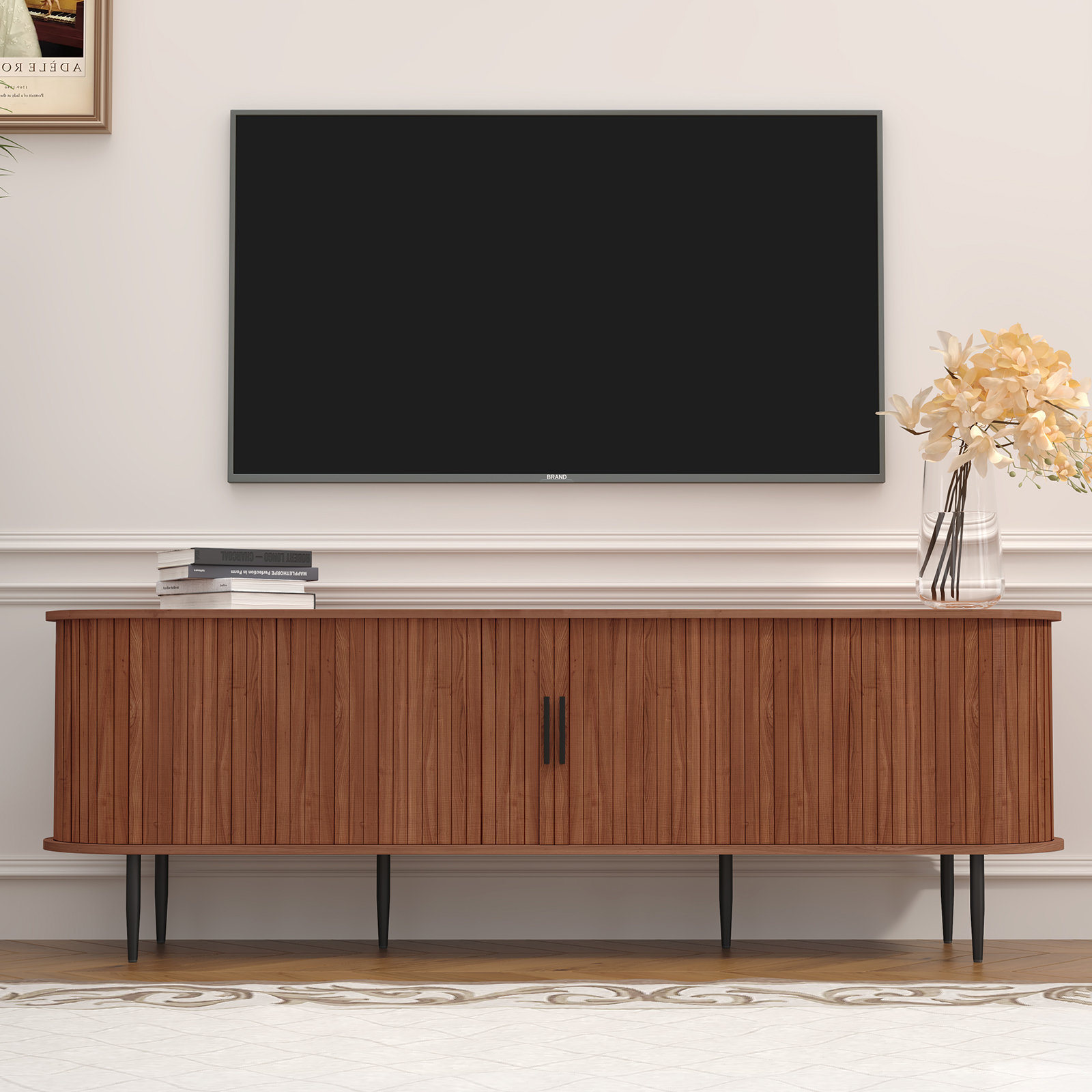 George Oliver Modern TV Stand with Sliding Door for TVs up to 85" | Wayfair